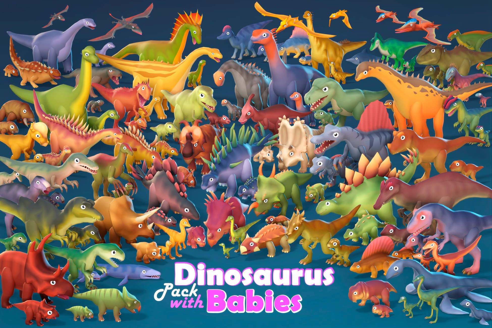 Dinosaurus Pack with Babies | Characters | Unity Asset Store