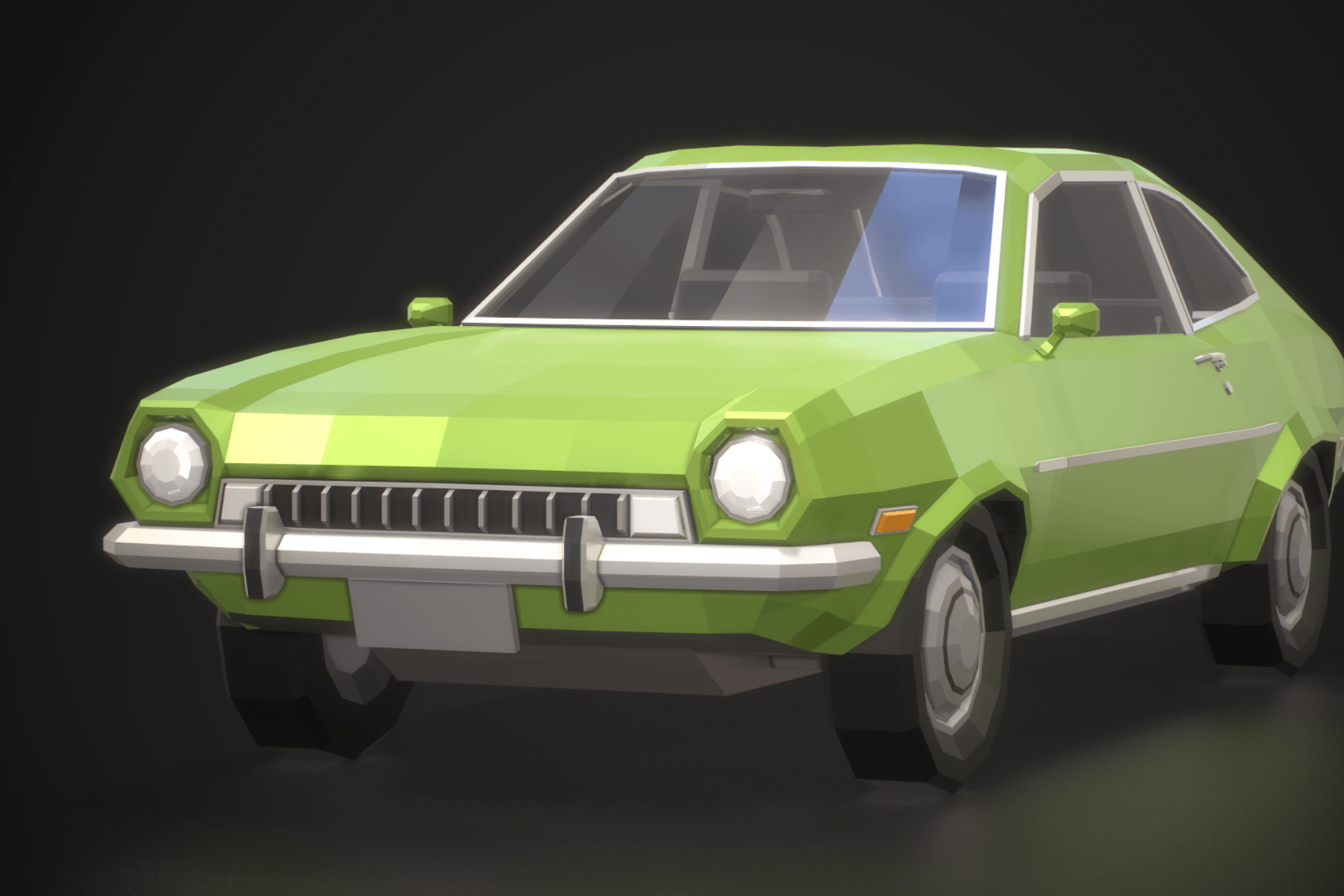 Low-Poly Retro City Car 01 | 3D Land | Unity Asset Store