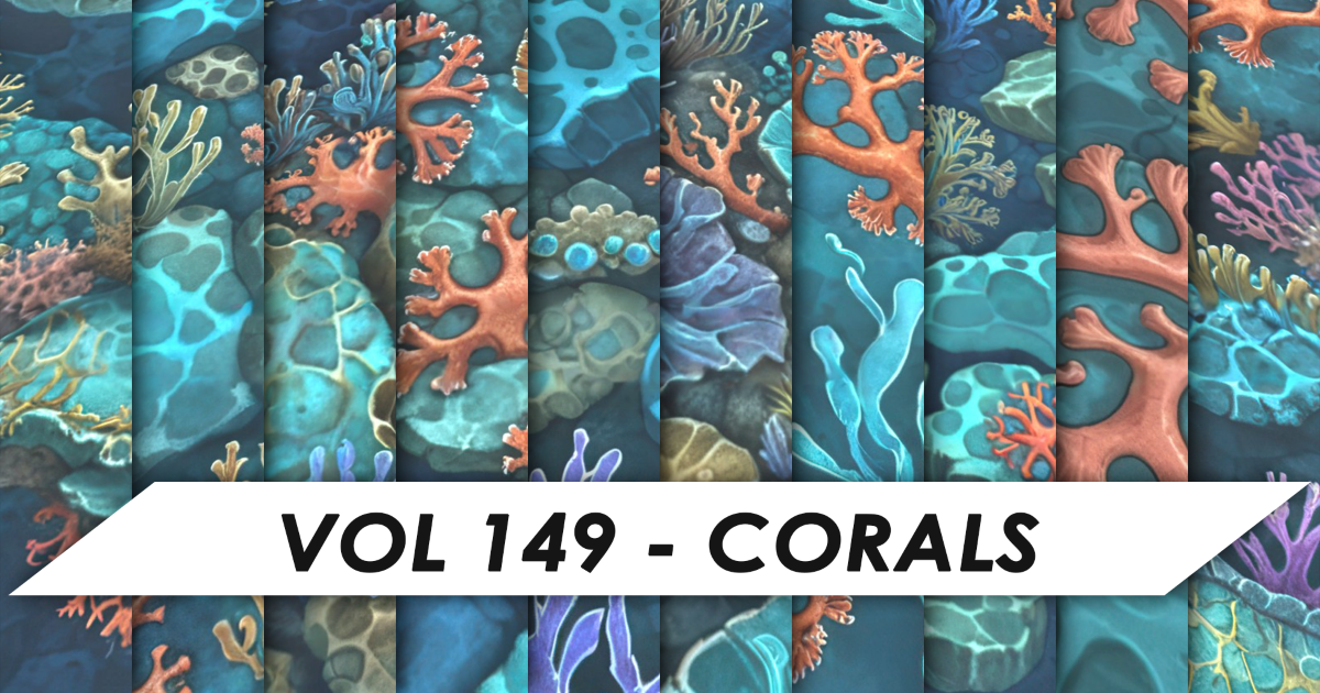Stylized Textures - Vol 149 - Corals | 2D Textures & Materials | Unity ...