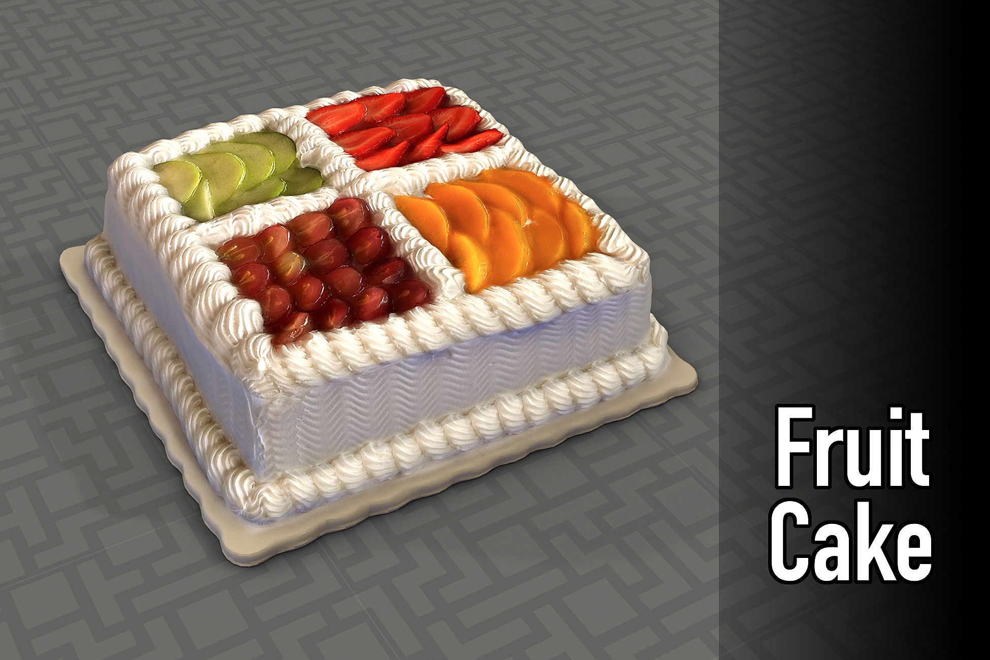 Fruit Cake | 3D Food | Unity Asset Store