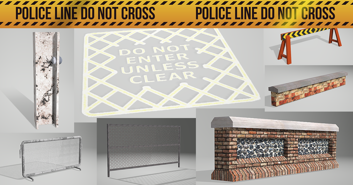 Walls and Barriers pack01 | 3D 외부소품 | Unity Asset Store