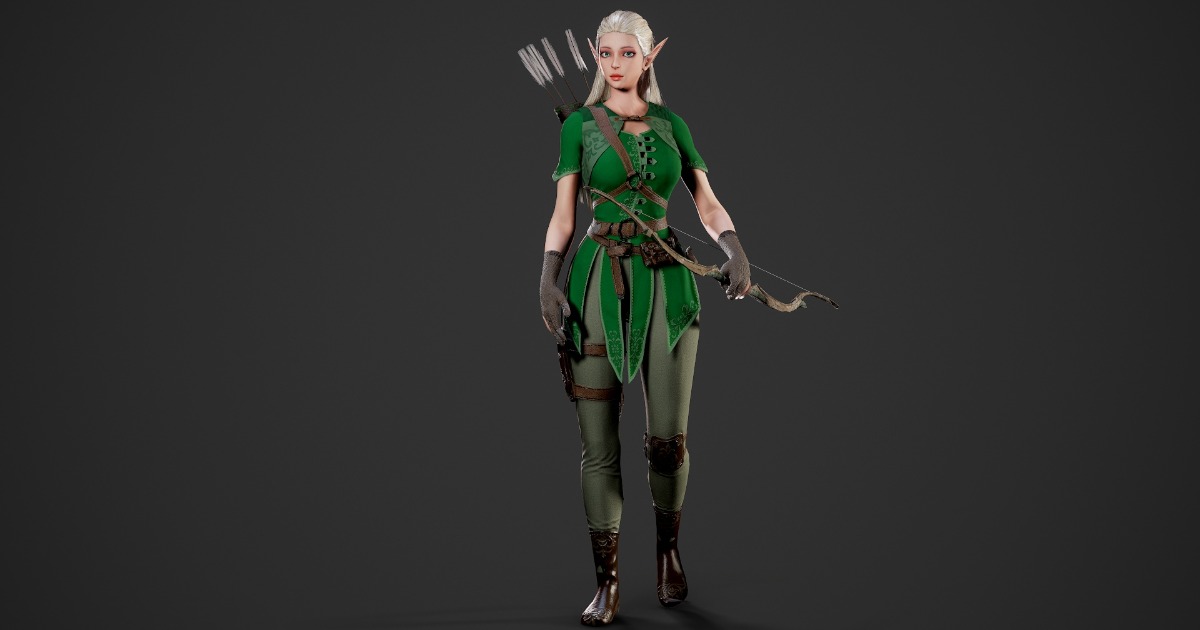 Archer Elf Girl | Characters | Unity Asset Store