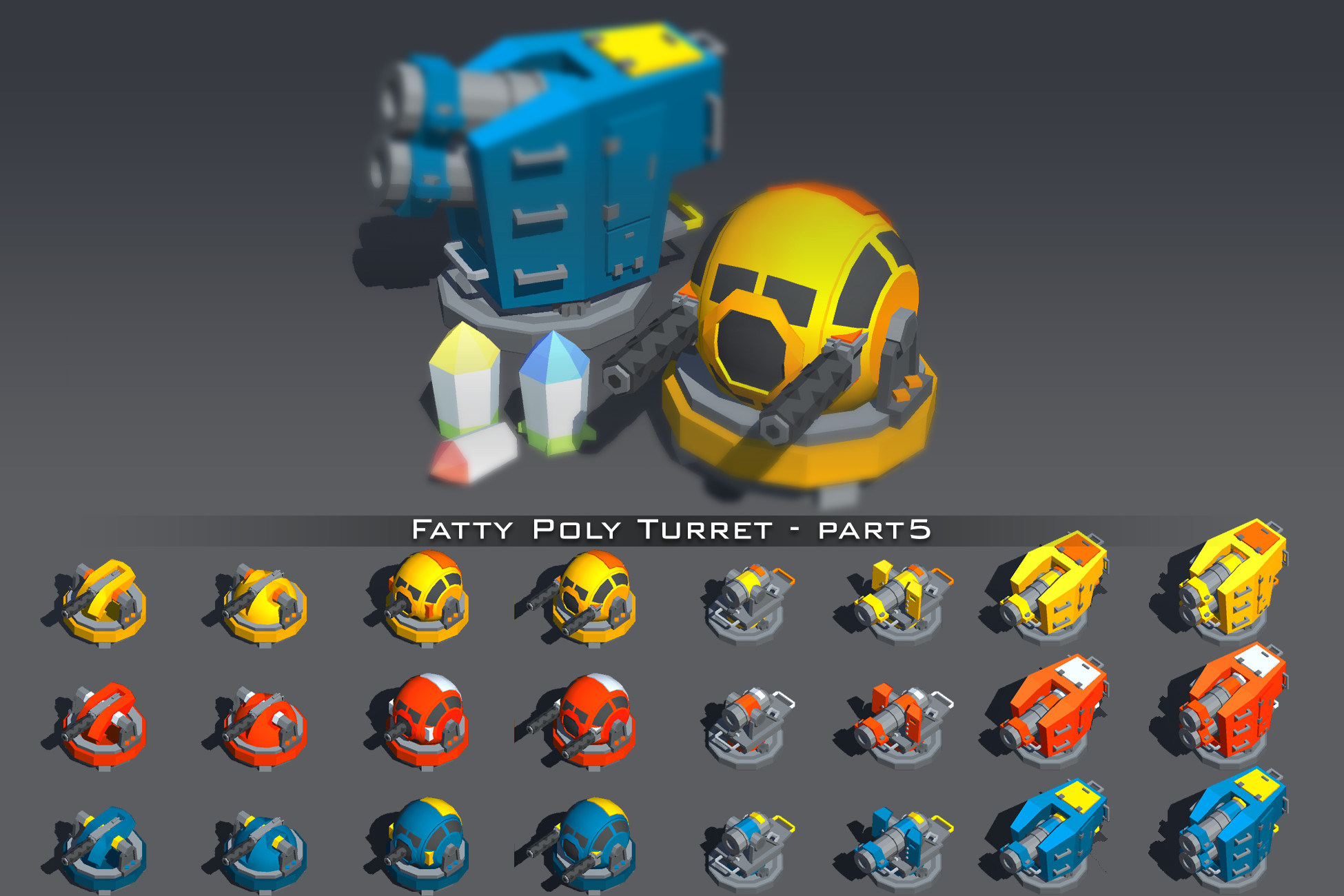 Fatty Poly Turret Part5 | 3D 무기 | Unity Asset Store