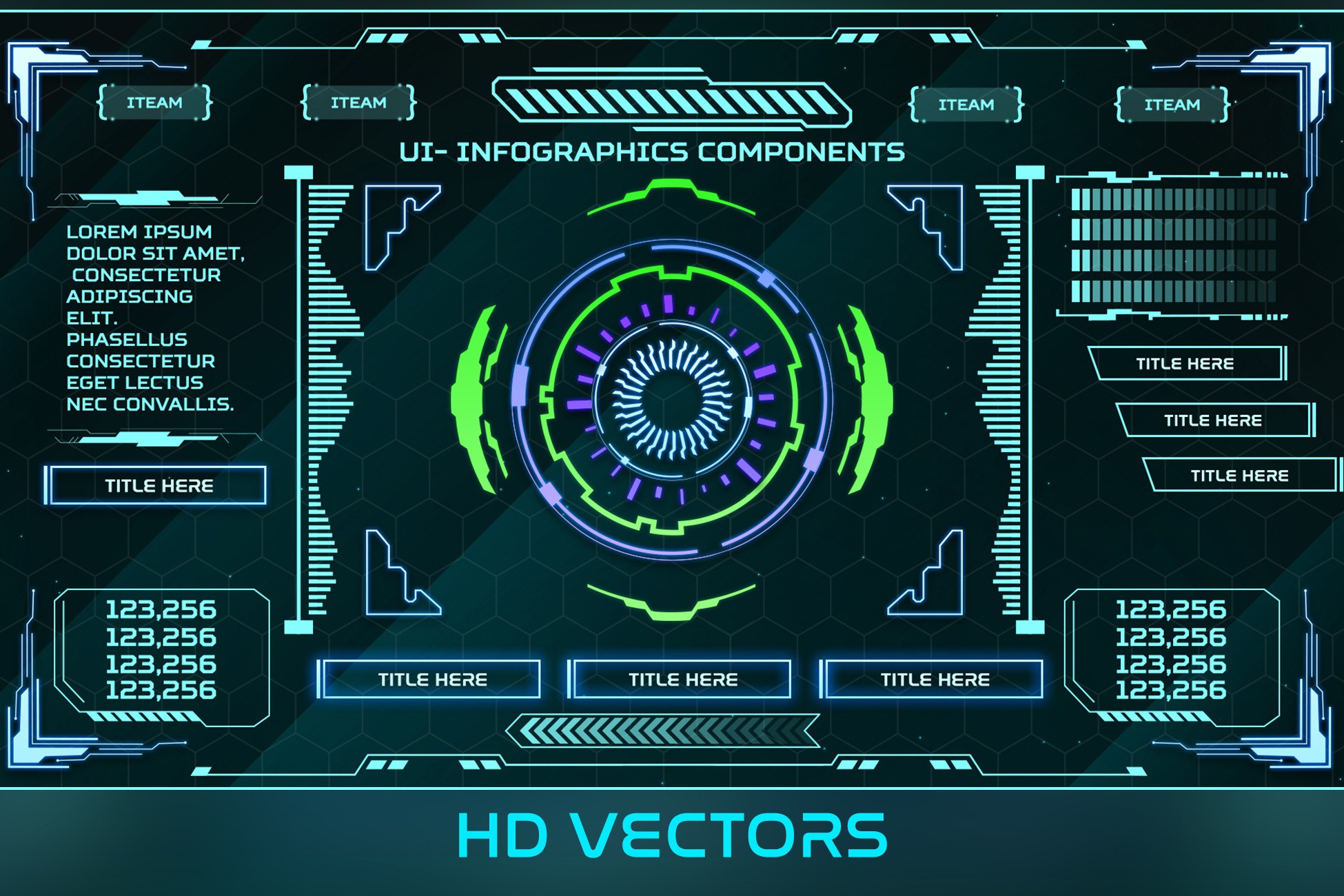 SCI-FI UI ELEMENTS-INFOGRAPHICS PACK | 2D GUI | Unity Asset Store