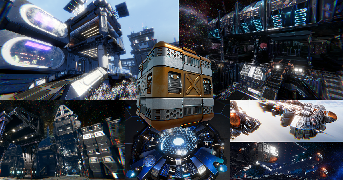 BUNDLE-5 Sci-Fi Heavy Station Kit | 3D Sci-Fi | Unity Asset Store