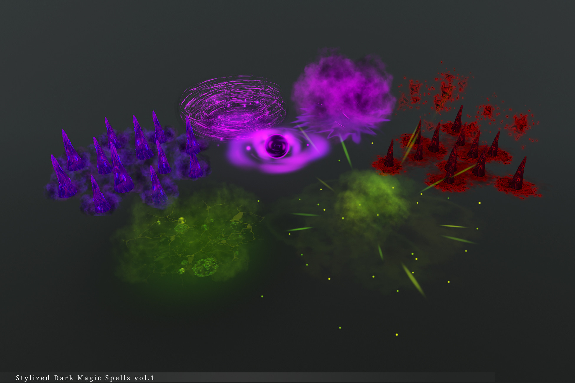 Stylized Dark Magic Spells vol.1 | VFX Particles | Unity Asset Store