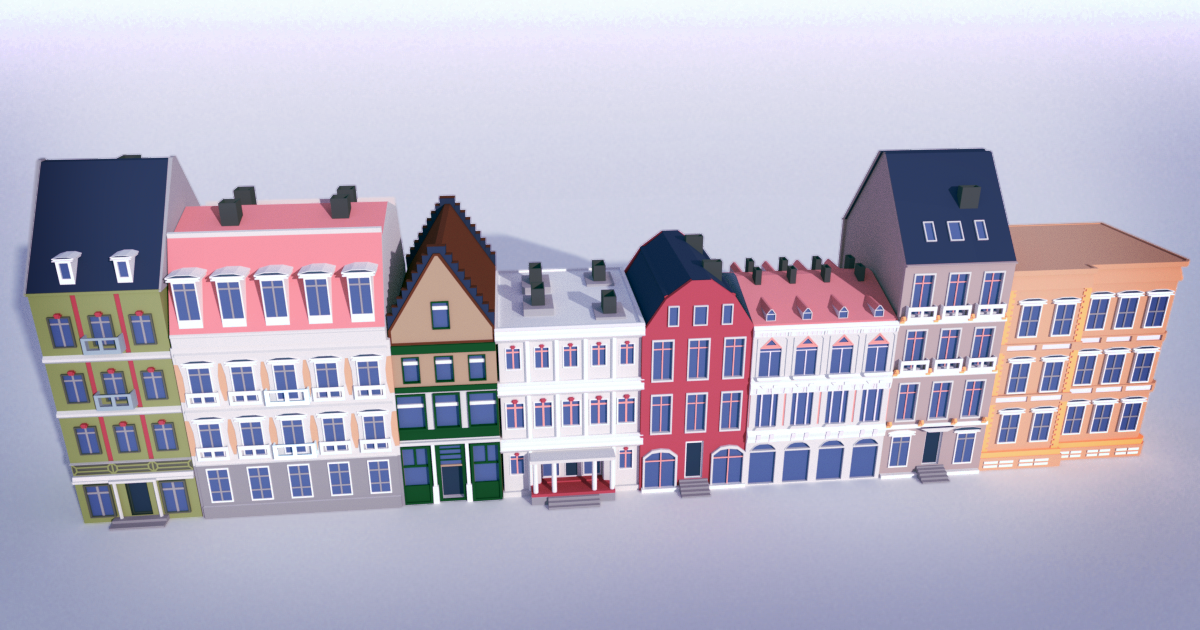 Low poly European City Pack | 3D Urban | Unity Asset Store