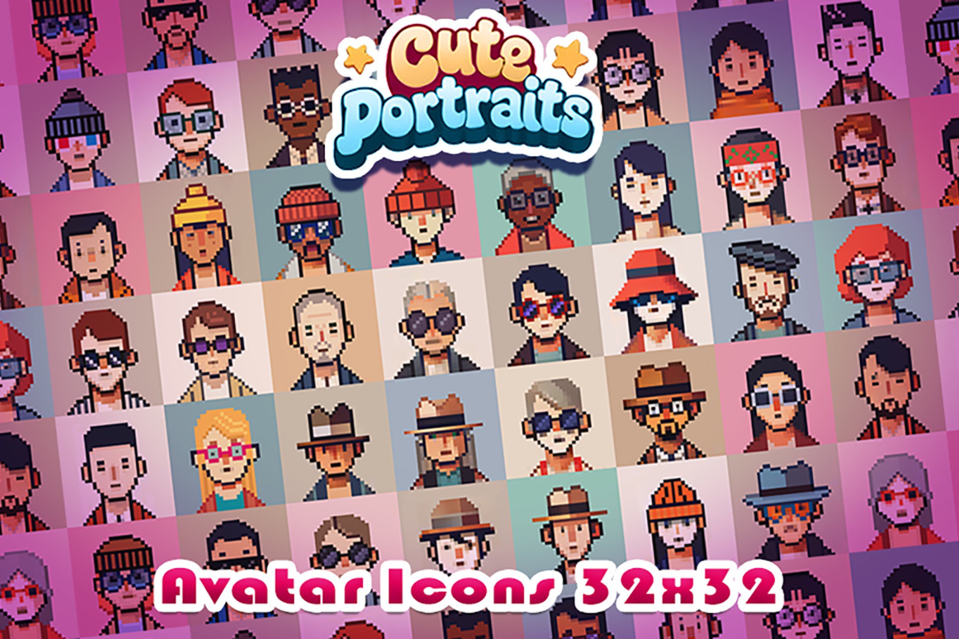 Pixel Art Cute Portraits | 2D 아이콘 | Unity Asset Store
