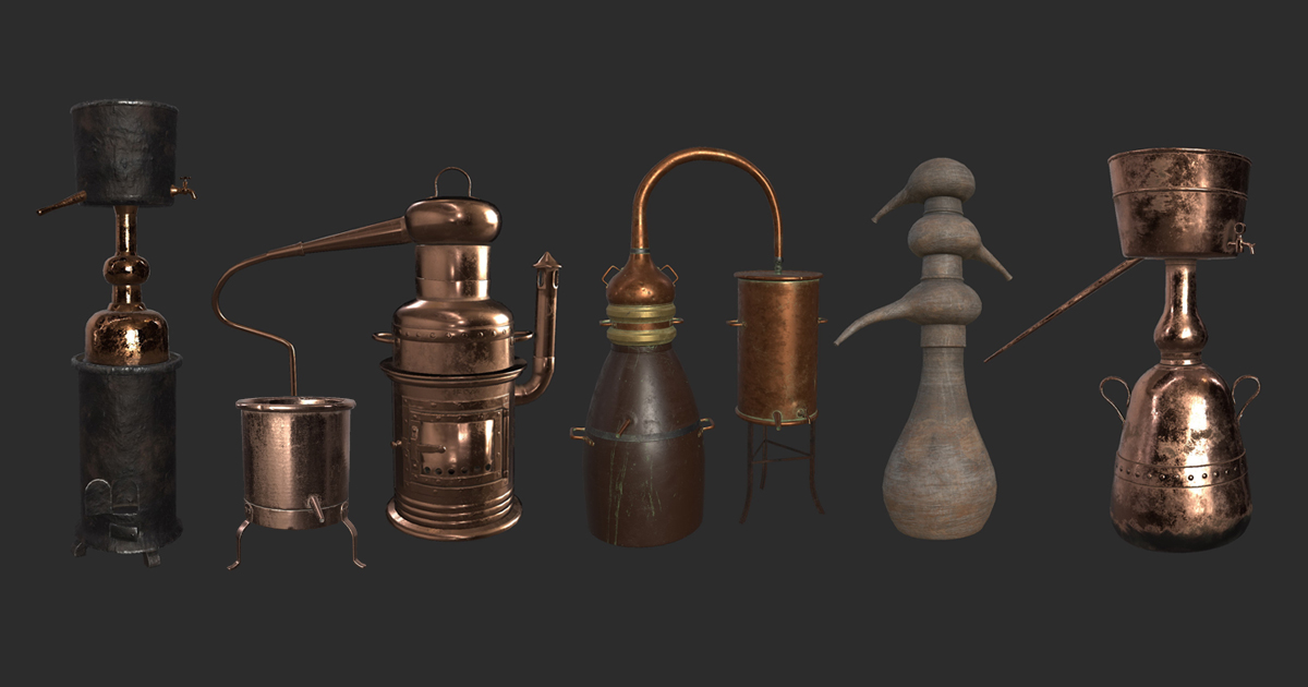 Medieval Alchemy Props | 3D Industrial | Unity Asset Store