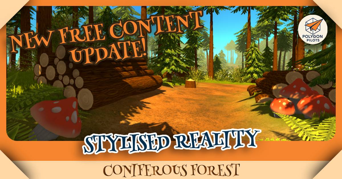 Stylised Reality: Stylized Coniferous Forest - Low Poly Nature Pack ...
