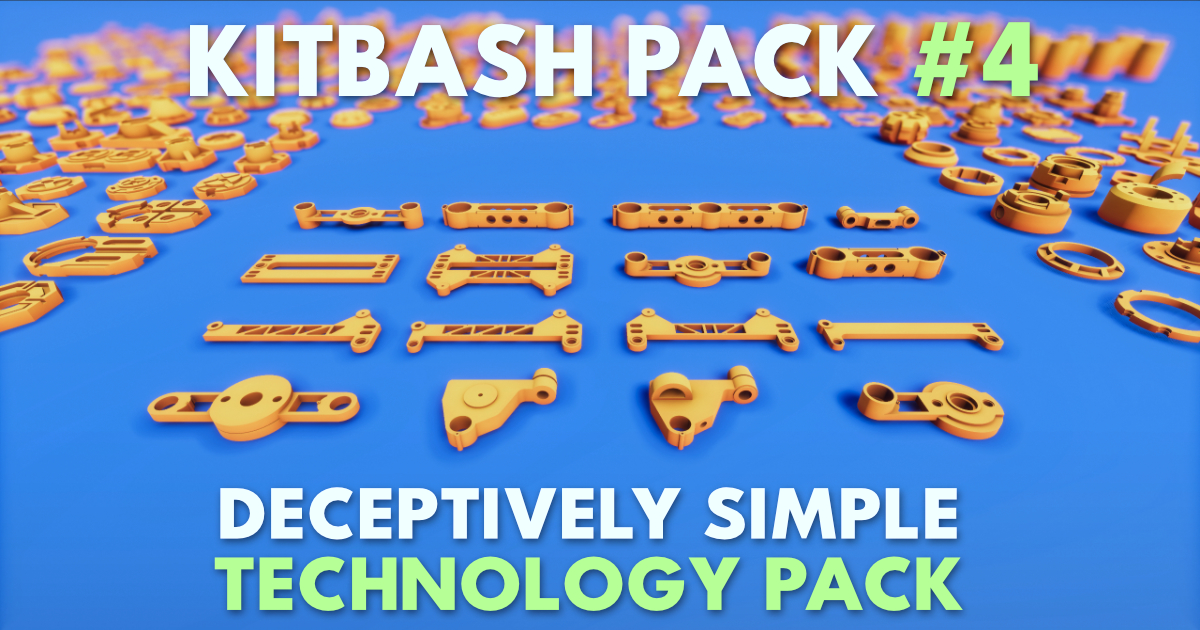 Simple Technology Kitbash #4 | 3D Industrial | Unity Asset Store