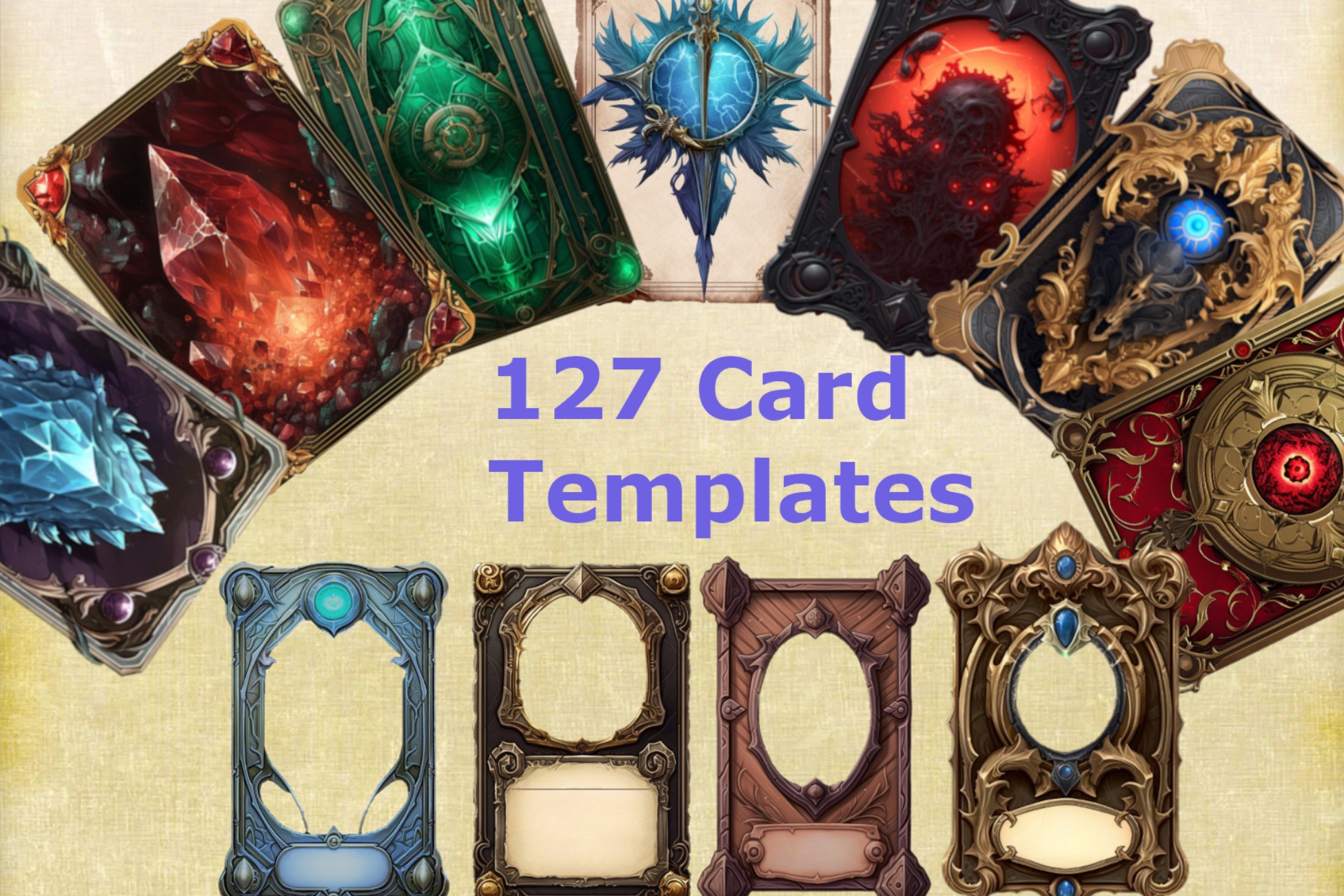127 Fantasy Card Templates | 2D | Unity Asset Store