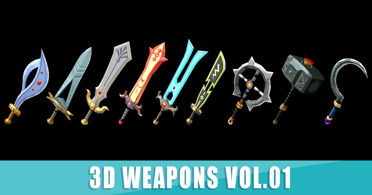 3D Fantasy Weapons vol.1 | 3D Weapons | Unity Asset Store