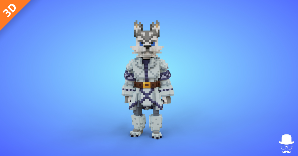 Wolf Warrior Voxel Character - 3D Lowpoly Fantasy Creature | Characters ...