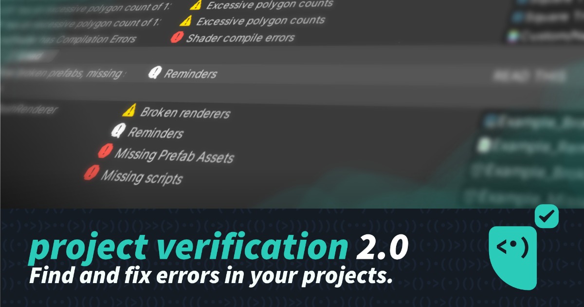 Project Verification 2.0 (FREE): find and fix errors in your project | Utilities Tools | Unity ...