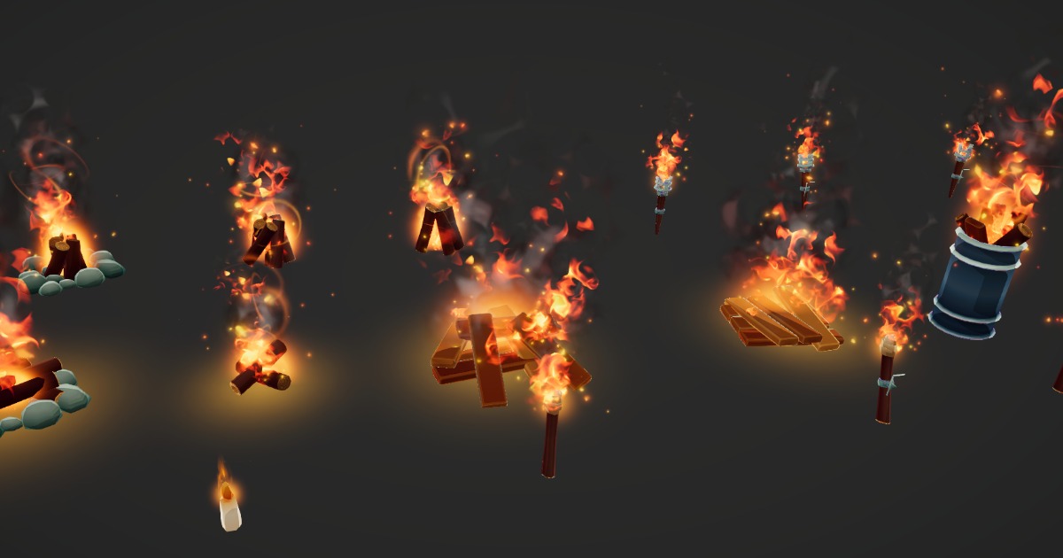 Campfires & Torches Models and FX! | 3D Environments | Unity Asset Store