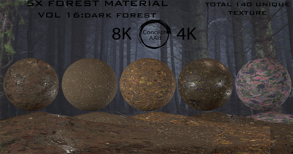 FOREST VOL 16:DARK FOREST | 2D Textures & Materials | Unity Asset Store