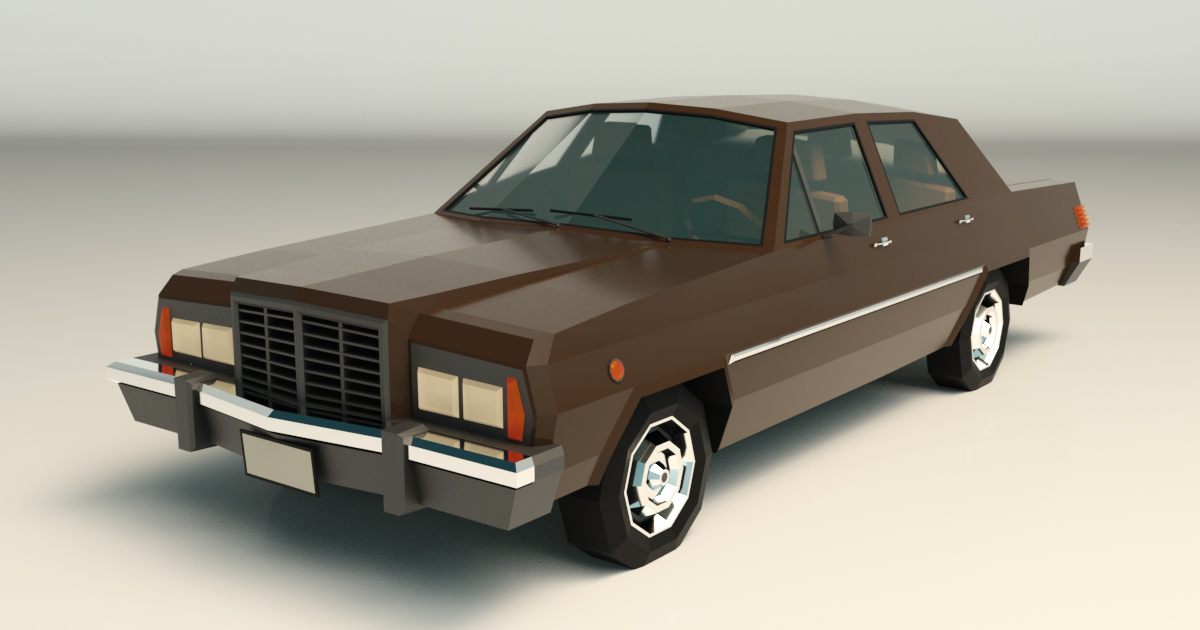 Low Poly Sedan Car 04 | 3D Land | Unity Asset Store