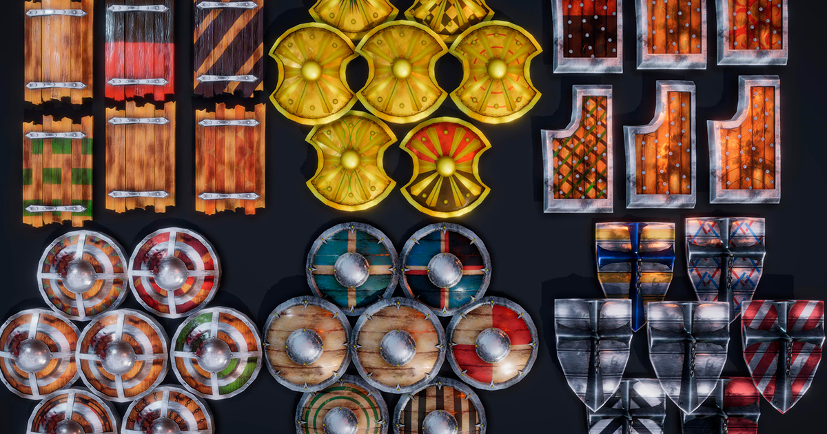 Semi-Realistic Shields | 3D Weapons | Unity Asset Store