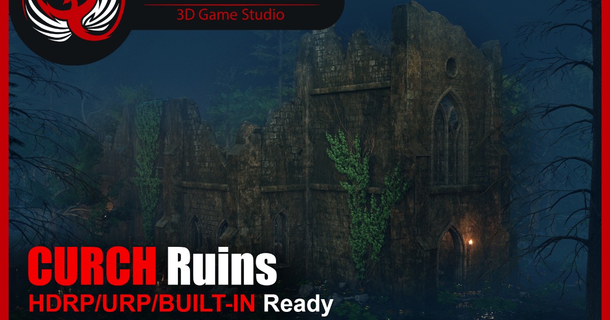 P3D: Modular Church Ruins & Dungeon Kit | 3D 环境 | Unity Asset Store