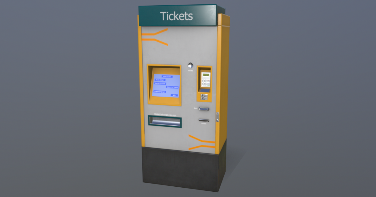 Ticket Machine | 3D Props | Unity Asset Store