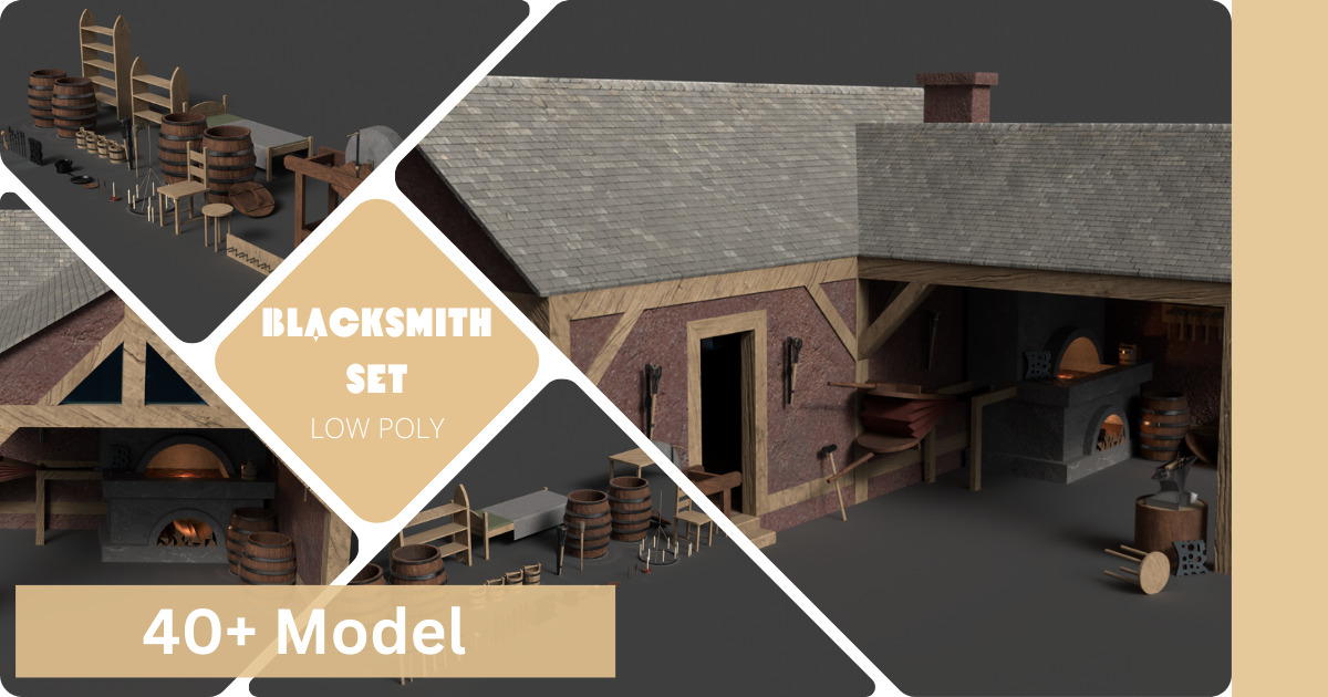 Blacksmith Set URP | 3D Fantasy | Unity Asset Store