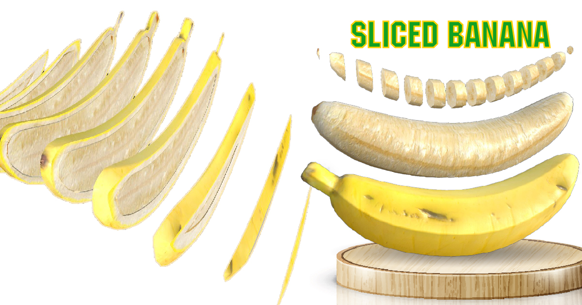 Food Slice Banana | 3D Food | Unity Asset Store