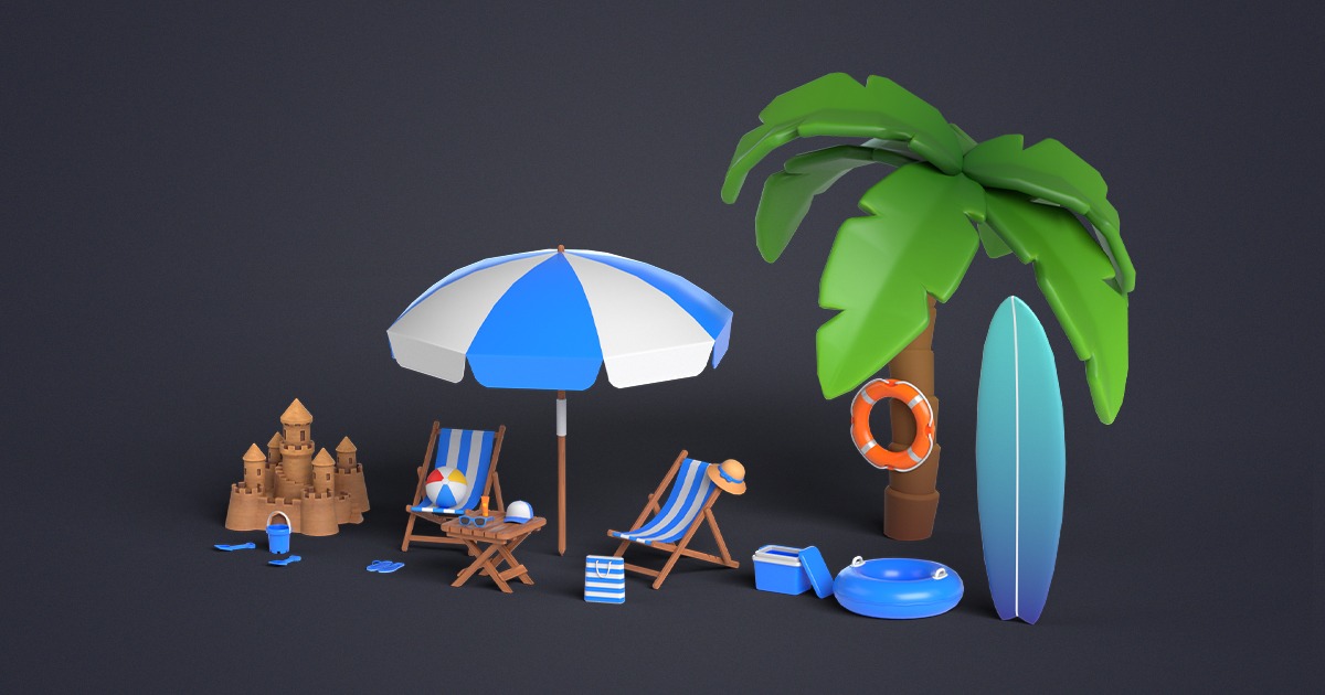 Big Beach Pack | 3D 소품 | Unity Asset Store