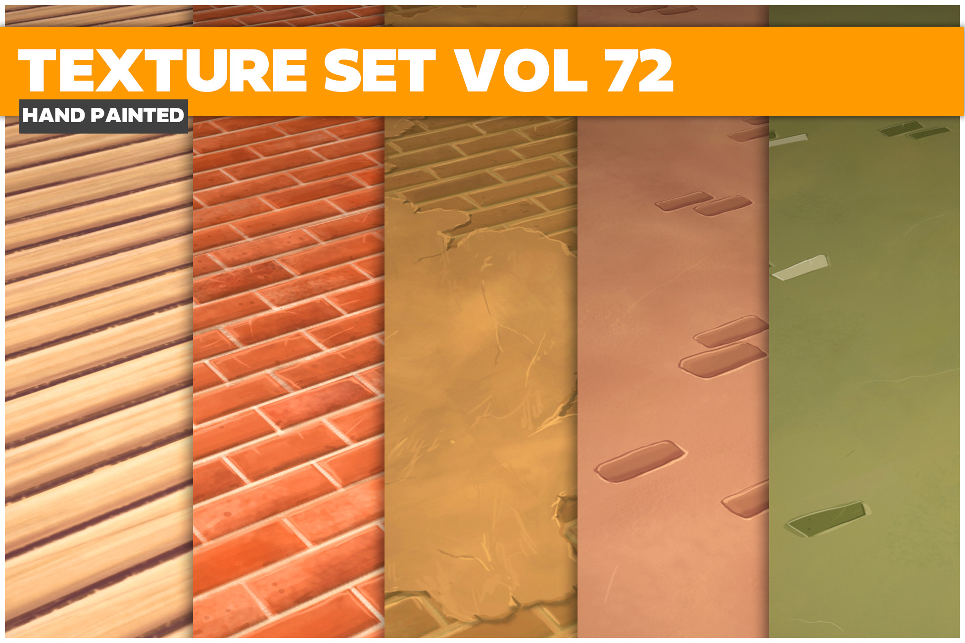 Texture Set Vol.72 Hand Painted Walls | 2D Textures & Materials | Unity ...