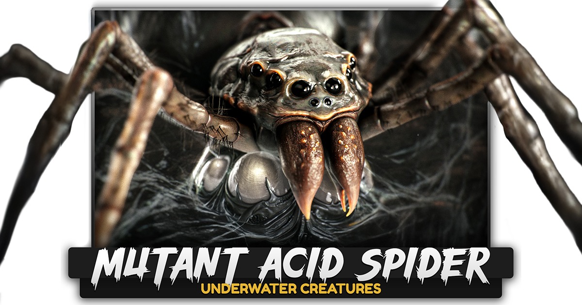 Mutant Acid Spider - Monster Creature - #85 | 3D Creatures | Unity ...