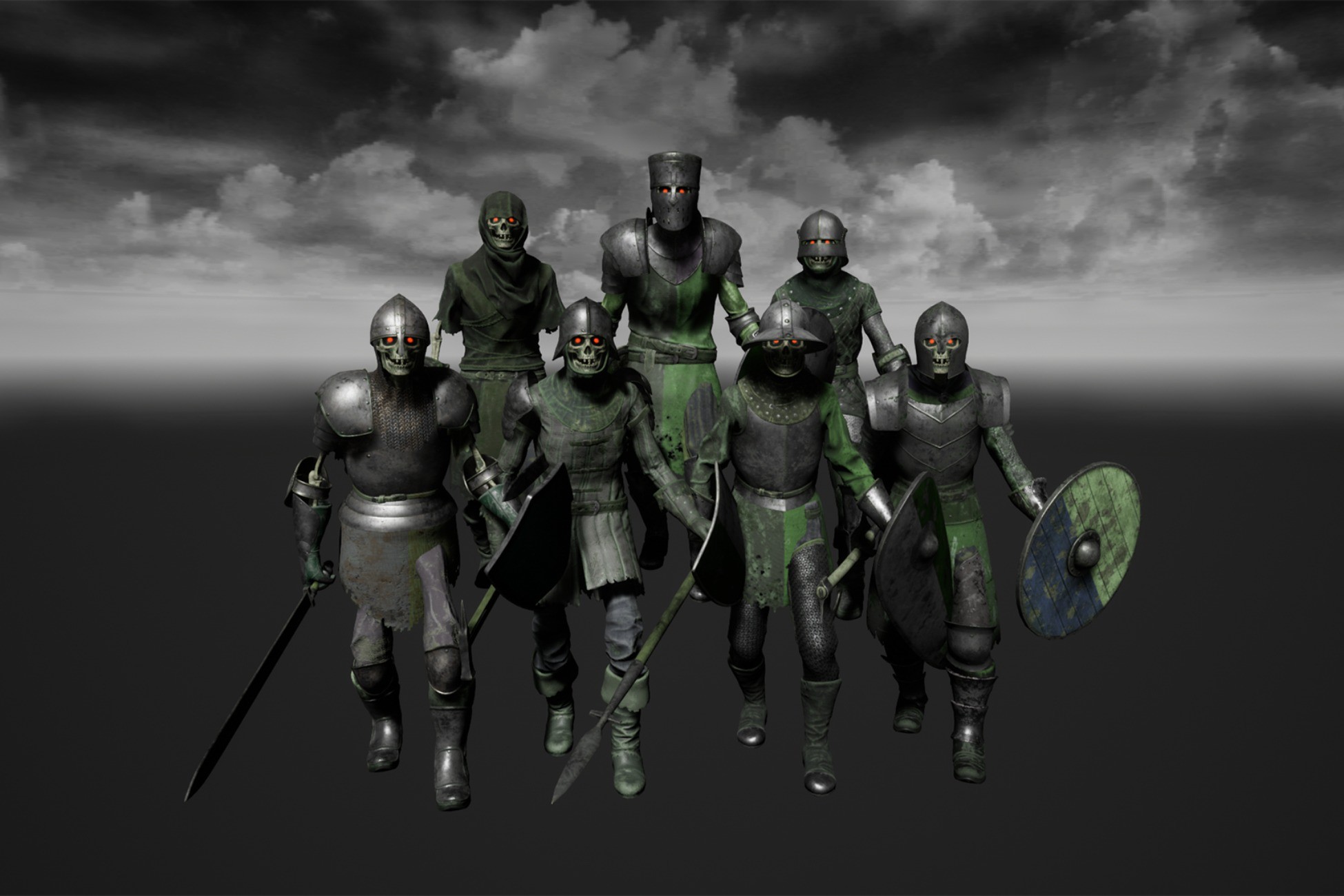 Skeleton Army Knight Modular | 3D Humanoids | Unity Asset Store