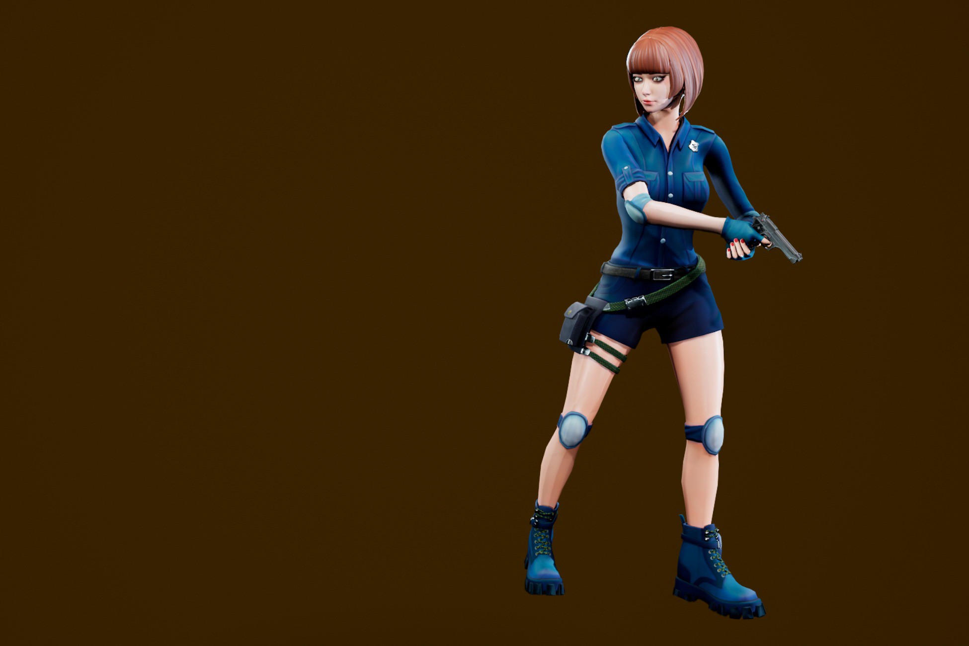 Police Girl 3d Humanoids Unity Asset Store