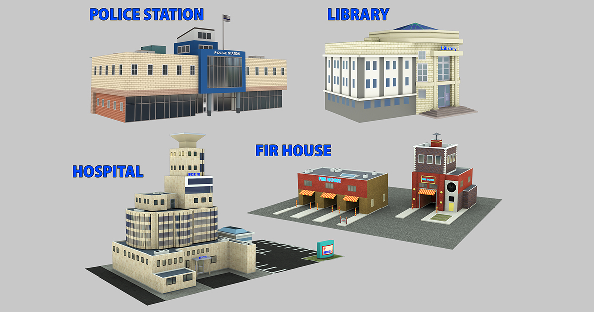 Low Poly Building Pack 4 | 3D Urban | Unity Asset Store