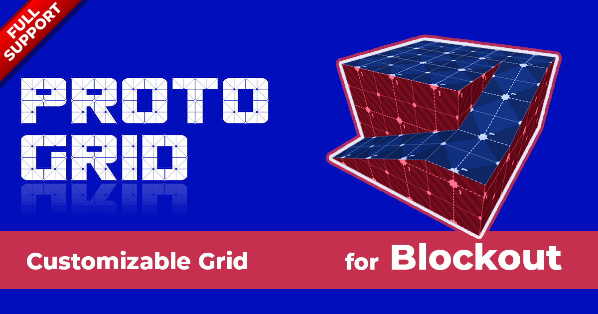 ProtoGrid - Customizable Grid for Blockout (Full Support) | 2D Textures & Materials | Unity ...