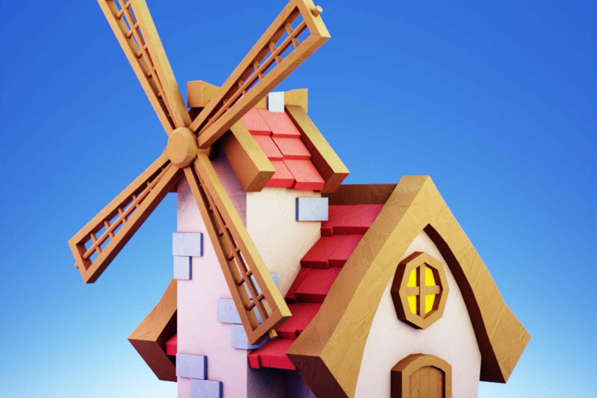 Lowpoly Handpainted Windmill | 3D Exterior | Unity Asset Store