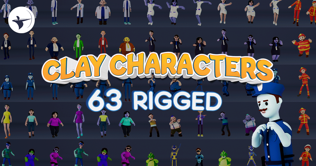 Cartoon 66 Stylized Characters with Toon Shader | 3D Humanoids | Unity ... Cartoon 66 Stylized Characters with Toon Shader | 3D Humanoids | Unity ...