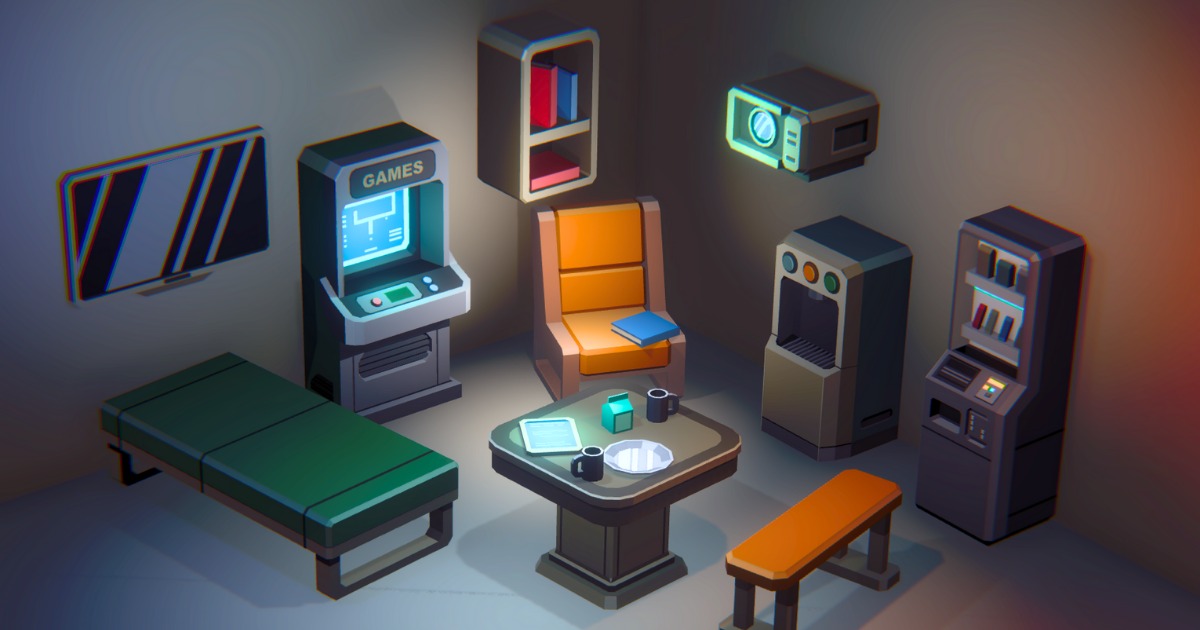 FREE Demo: Low Poly Sci-Fi MESS (16 Assets) - Cozy Retro Sample | 3D Sci-Fi | Unity Asset Store