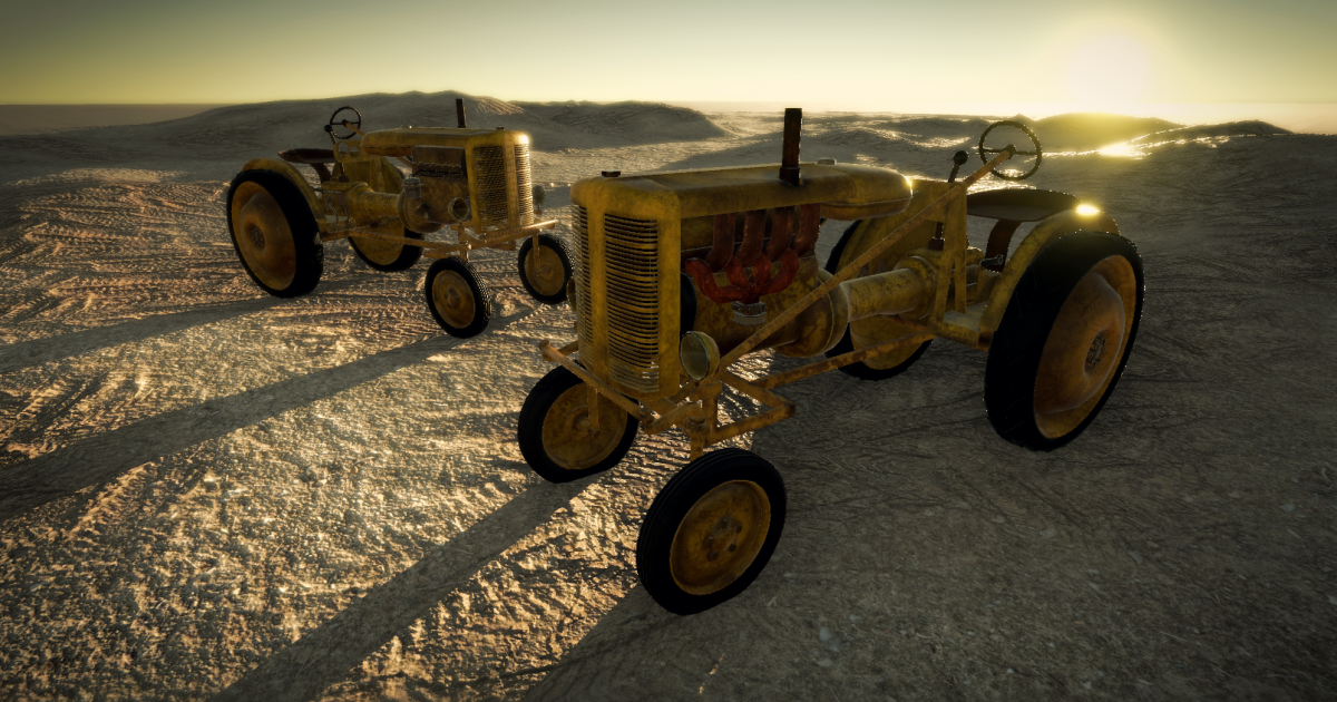 Old Antique Farm Tractor | 3D Land | Unity Asset Store