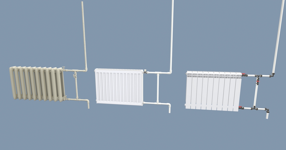 Radiators with Modular Pipes | 3D Interior | Unity Asset Store