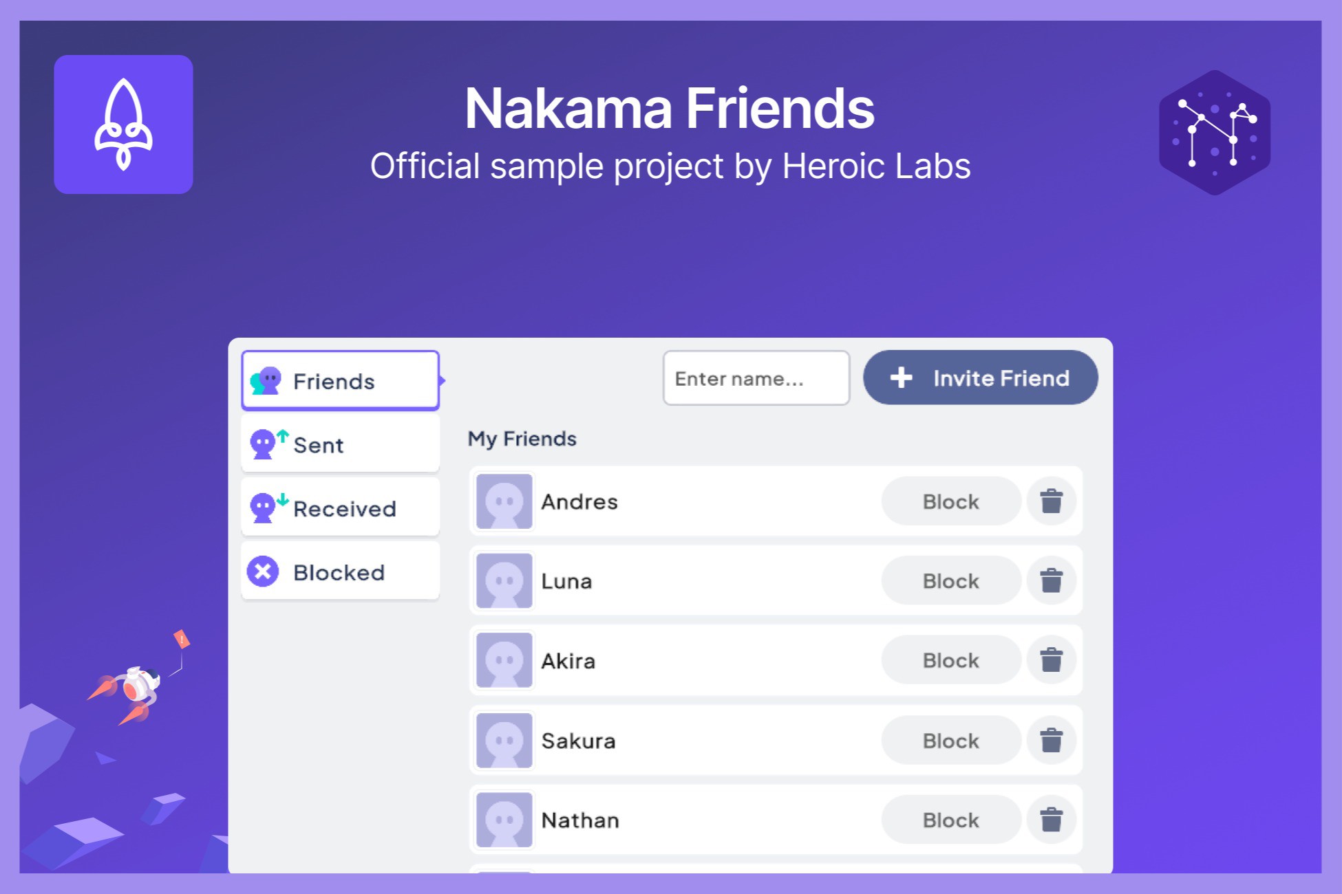 Friends, powered by Nakama | Integration | Unity Asset Store