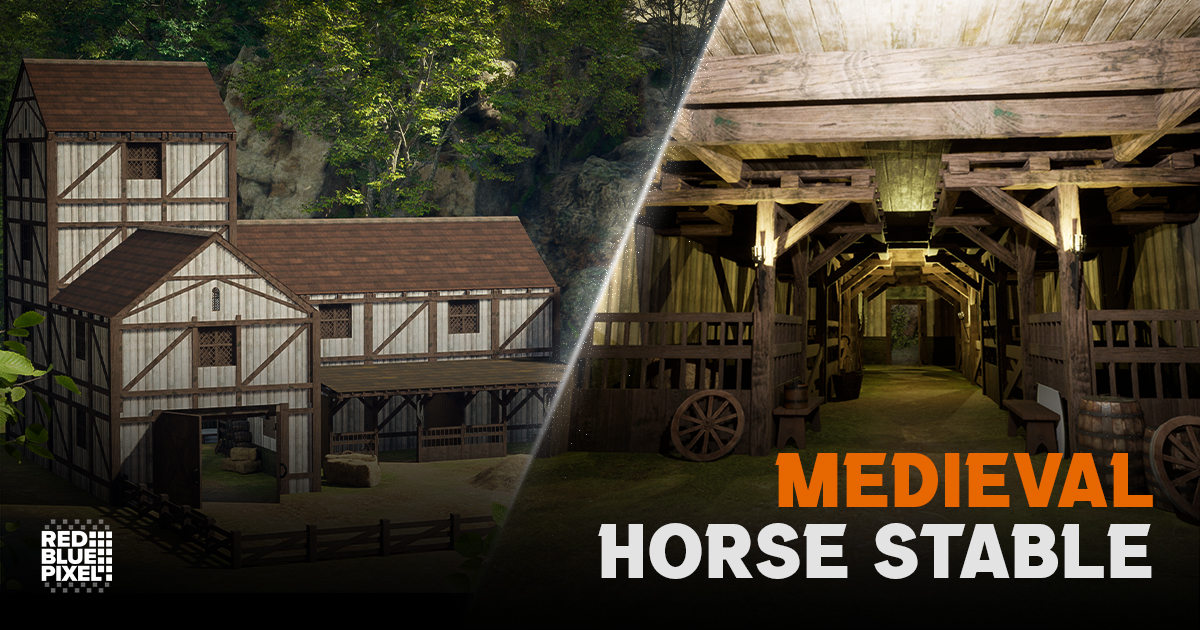 Medieval Horse Stable | 3D Props | Unity Asset Store