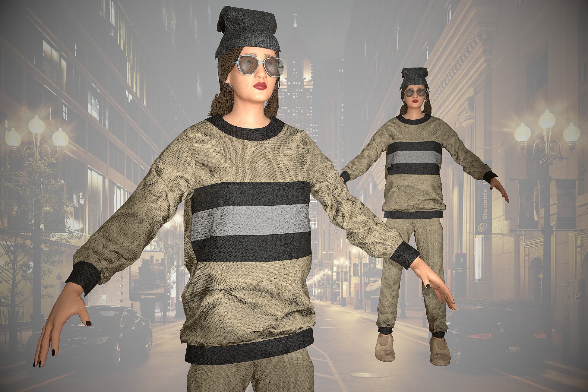 Sport woman. City people | Characters | Unity Asset Store