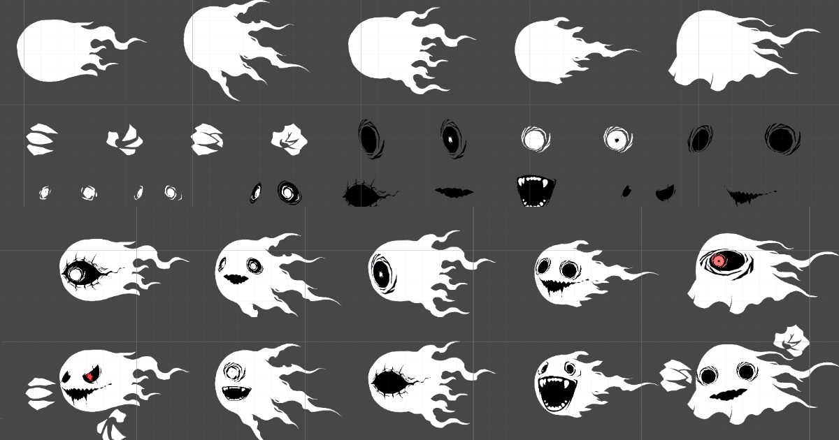 2D_Monster_GhostHorror | 2D Characters | Unity Asset Store