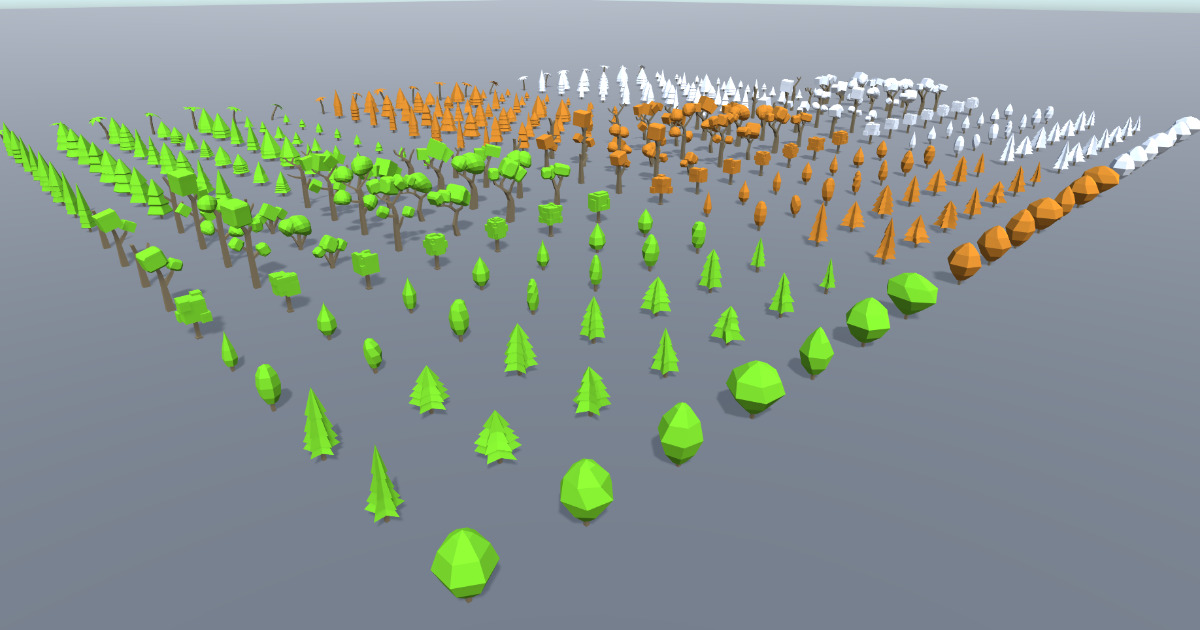 Low poly tree mega pack | 3D Landscapes | Unity Asset Store