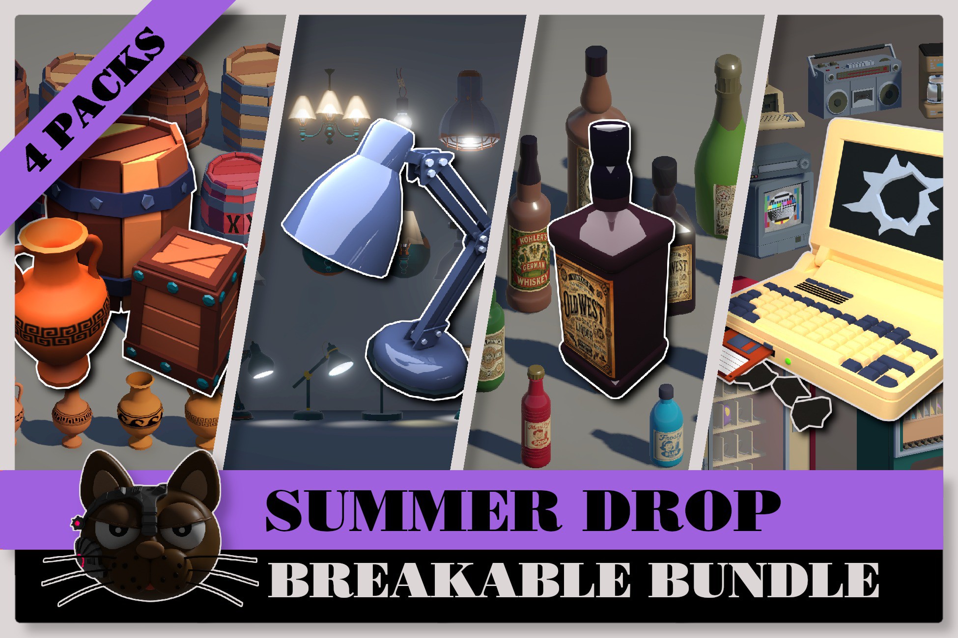 Summer Drop Breakable Bundle (4 packs) | 3D Props | Unity Asset Store