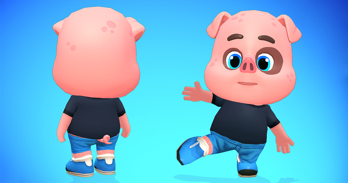 Pig Animated | キャラクター | Unity Asset Store