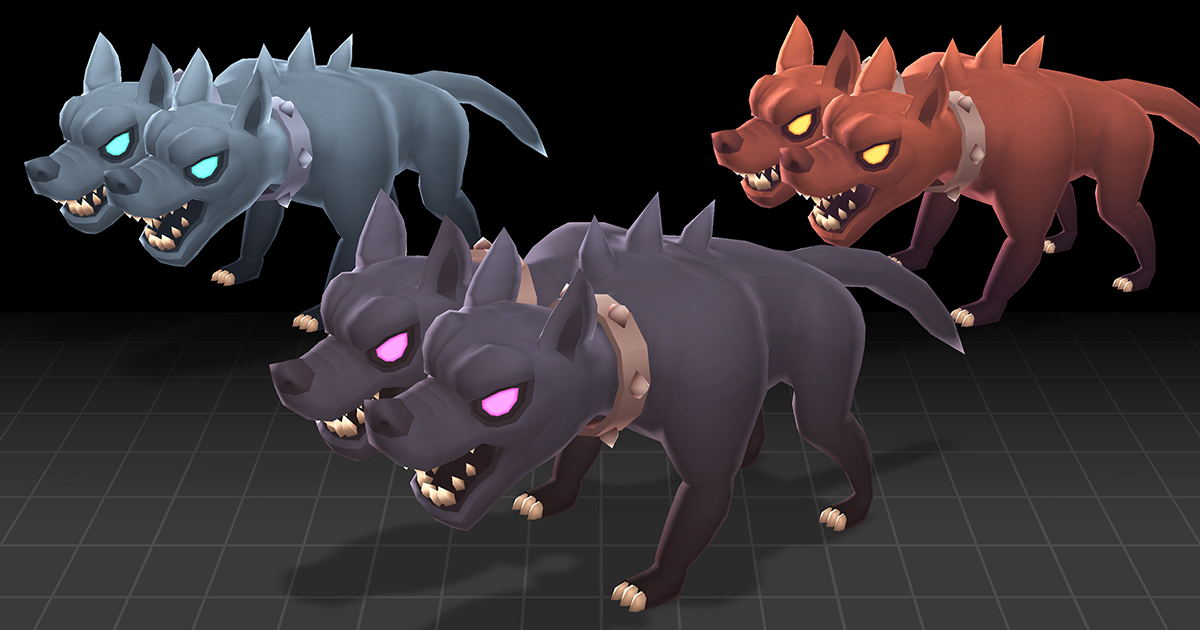 Poly HP - FallenHound | 3D Creatures | Unity Asset Store