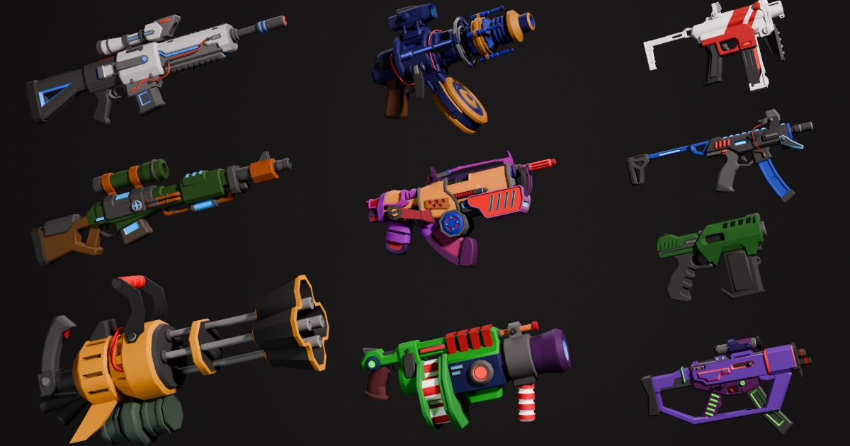 Low-Poly Sci-Fi Weapons Pack | 3D Weapons | Unity Asset Store