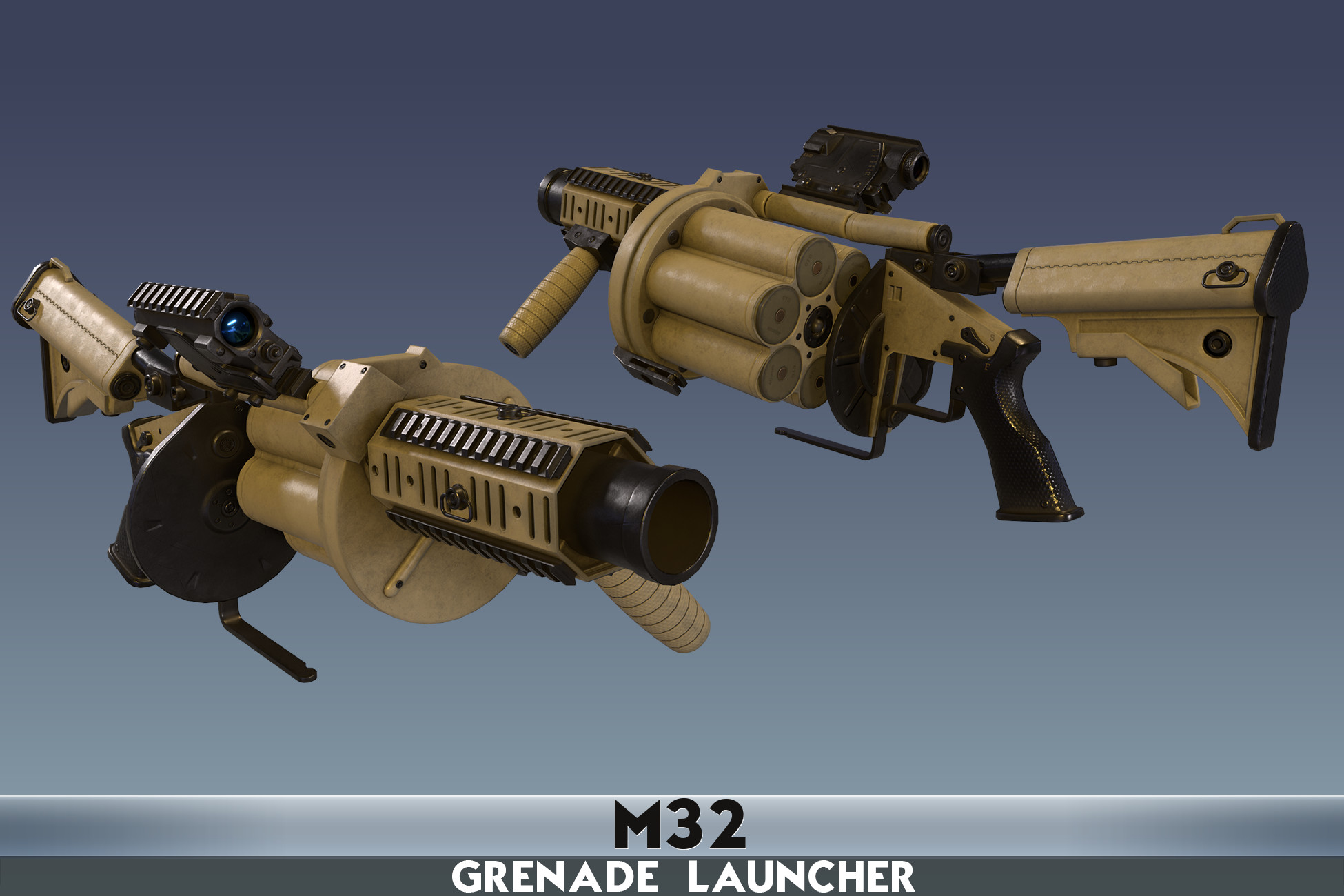 M32 Grenade Launcher | 3D Weapons | Unity Asset Store