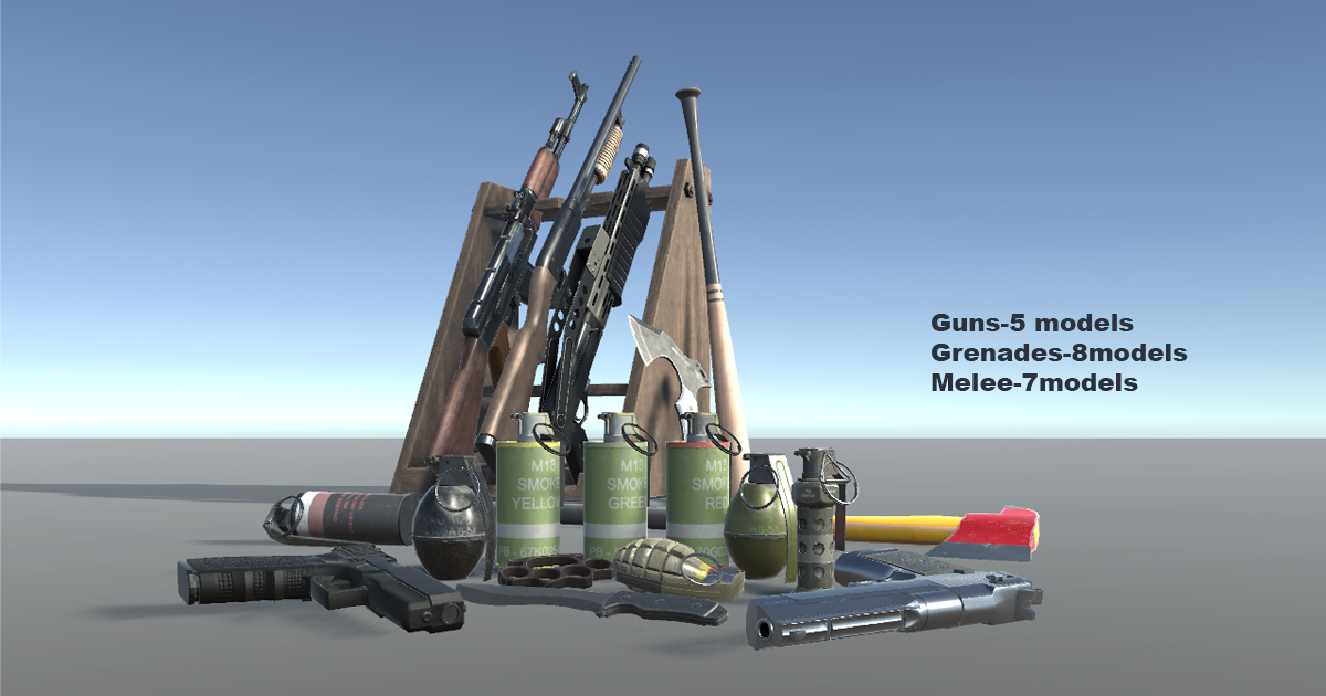 HQ Weapons Pack | 3D Weapons | Unity Asset Store